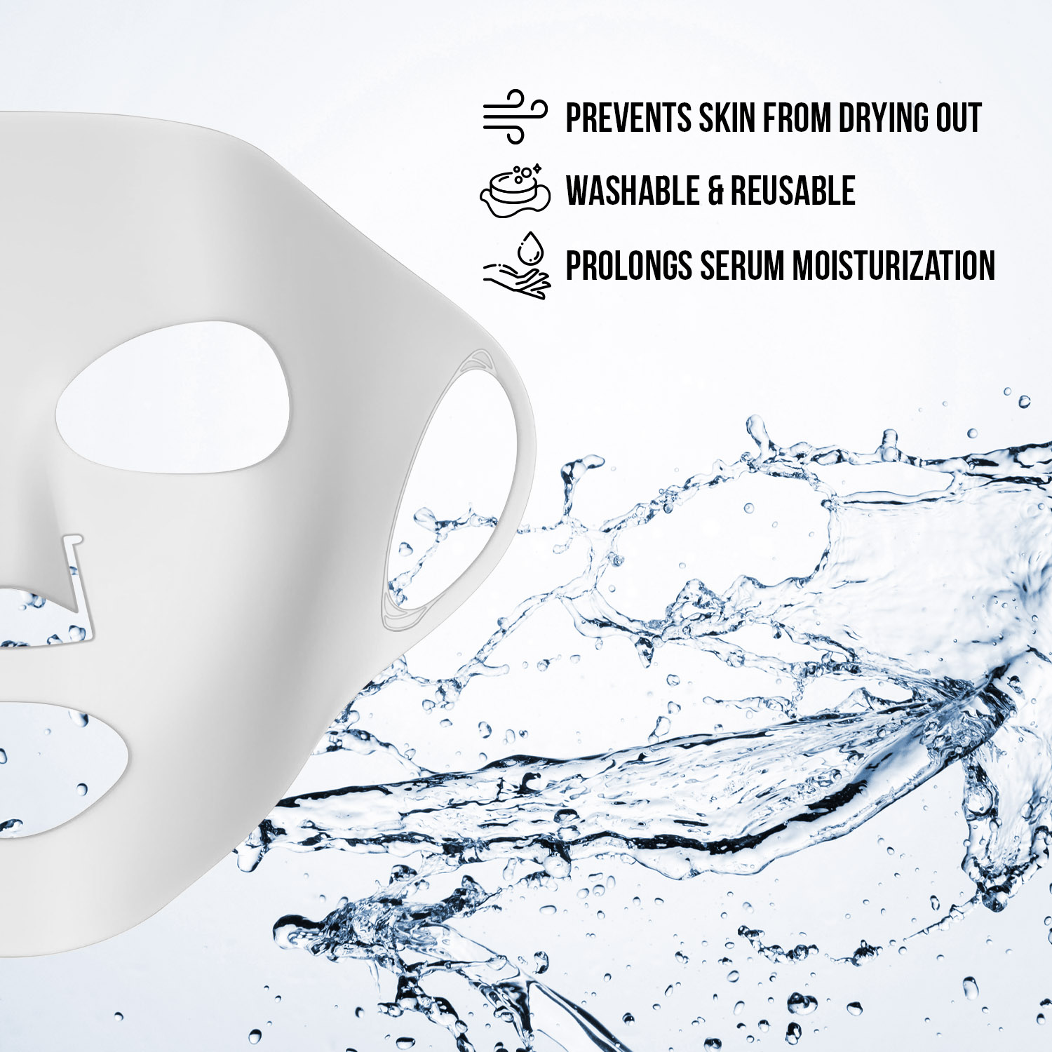 Lindo Silicone Face Wrap - Reusable Silicone Facial Mask Cover for ...