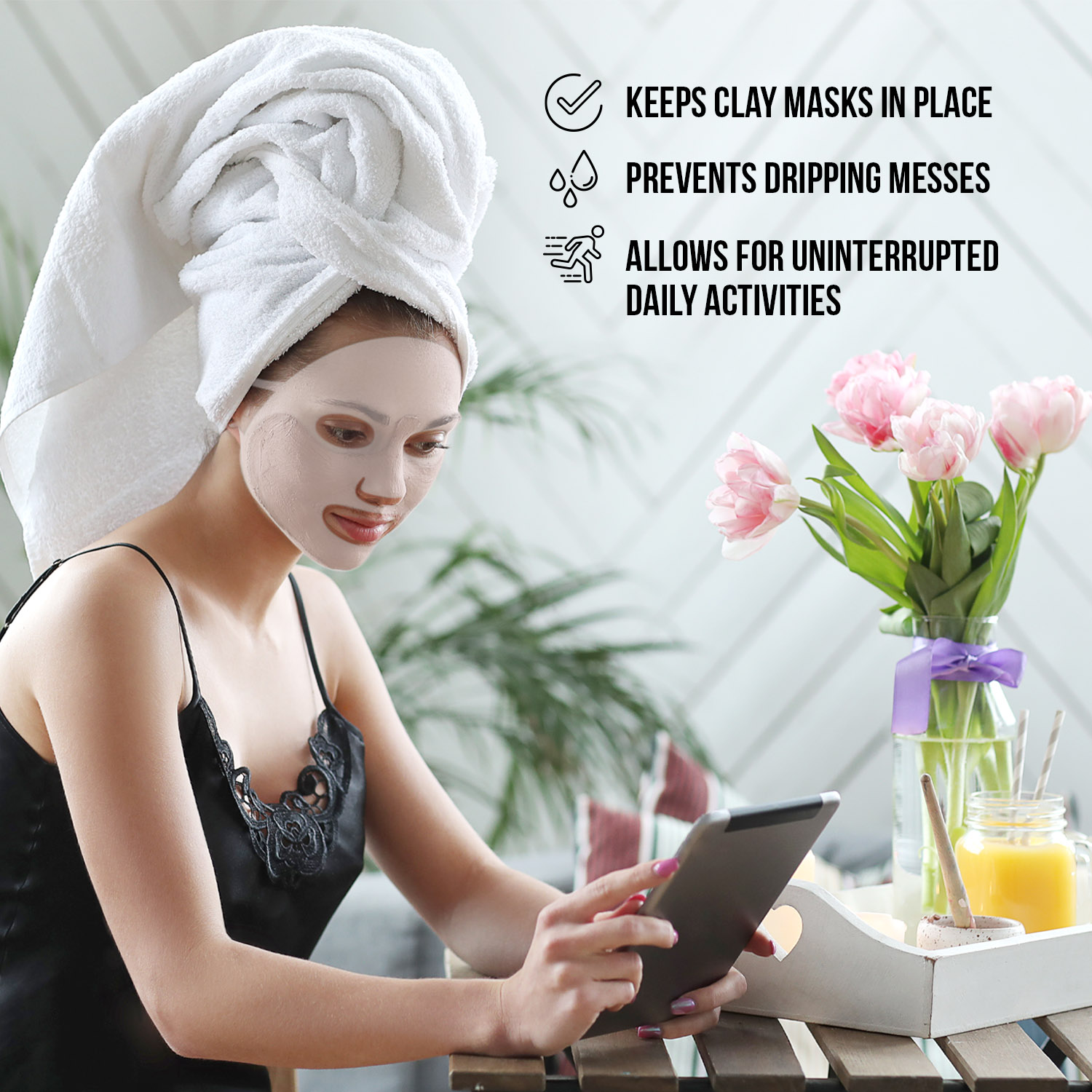 Lindo Silicone Face Wrap - Reusable Silicone Facial Mask Cover for ...
