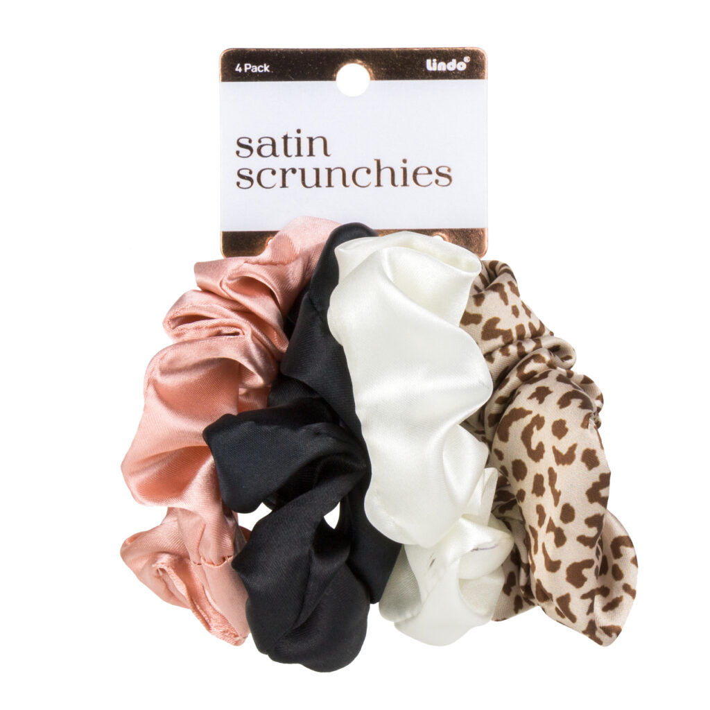 Lindo Satin Scrunchie (Large) – 4pcs/pk – Lindo Products