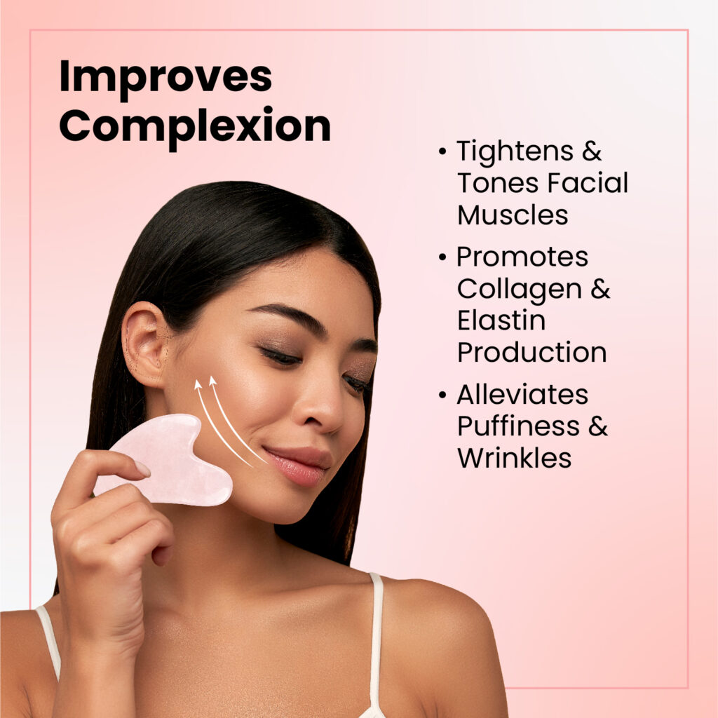 Lindo Rose Quartz Gua Sha Duo Set – 100% Natural Rose Quartz – Lindo ...