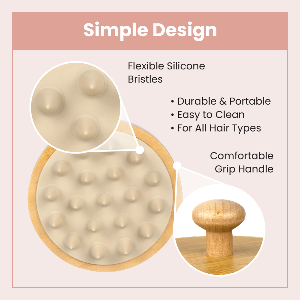 Lindo Bamboo Shampoo Scalp Brush (Circle) – Lindo Products